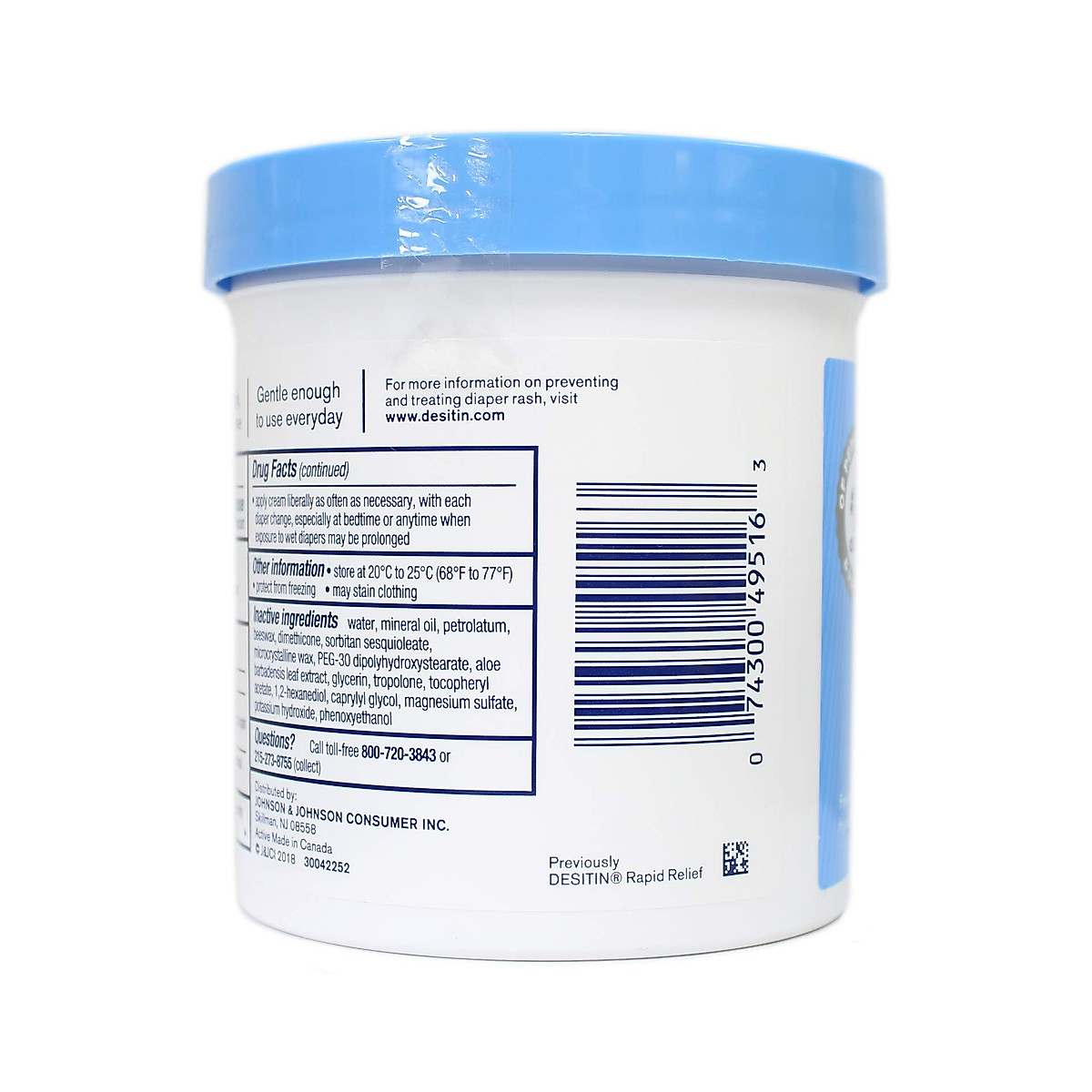 Desitin Rapid Relief Creamy Jar, 16-Ounce by Desitin