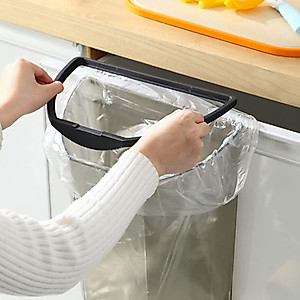 Finoti Trash can Wall-Mounted Plastic Garbage can Desktop Waste Bin Storage Box Wastebasket with lid Simple Kitchen Bathroom (Size : Clear)