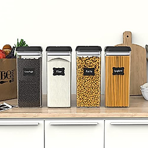 Tiawudi 4 Pack Large Pasta Storage Containers, 3.2L Each, Airtight Food Storage Containers for Kitchen Organization, Pantry Organization and Storage, Ideal for Spaghetti, Pasta & Noodles