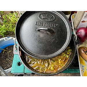 King Kooker 16 Qt. Seasoned Cast Iron Dutch Oven with Cast Iron Lid, Black (CI16SA)