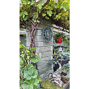 KRNYKJ Outdoor/Indoor Wall Clock Waterproof, Silent Non Ticking 12 Inch Clock Decor Clock for Patio, Garden, Pool or Hanging Outside