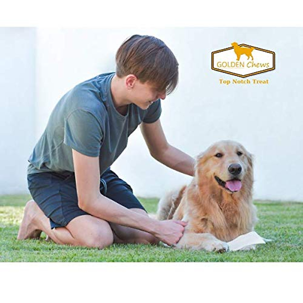 GOLDEN Chews Natural Rawhide Chips. Premium Long-Lasting Dog Treats with Thick Cut Beef Hides (2 Pounds)