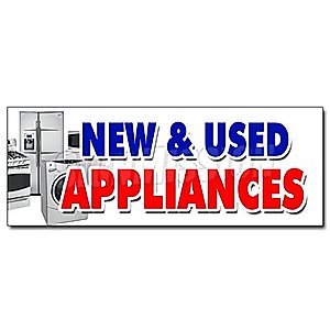 48" New & Used APPLIANCES Decal Sticker Refrigerator Washer Dryer delivery