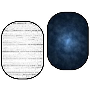 Kate Collapsible Backdrop Pop Up Backdrops Blue Portable Background for Portrait Photography, for Video Conference, for Live Stream, 5x6.5ft