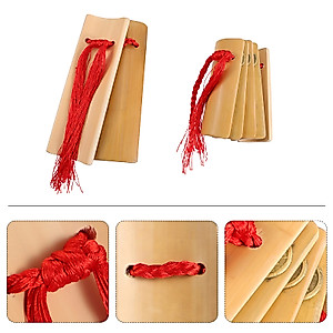 1 Pair Professional Chinese Kuaiban Bamboo China Allegro Clapper Traditional Instrument Festival Performance Props for Birthday Graduation Wedding Favors