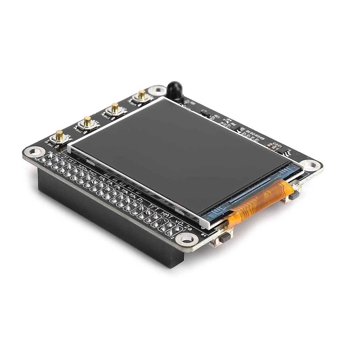 Zopsc-1 Aluminum Alloy 2.2 Inch TFT LCD Touch Screen Case Set High PPI Display 320 x 240 Defination Button or Remote Control for Raspberry Pi 3B / 2B / B + / A +