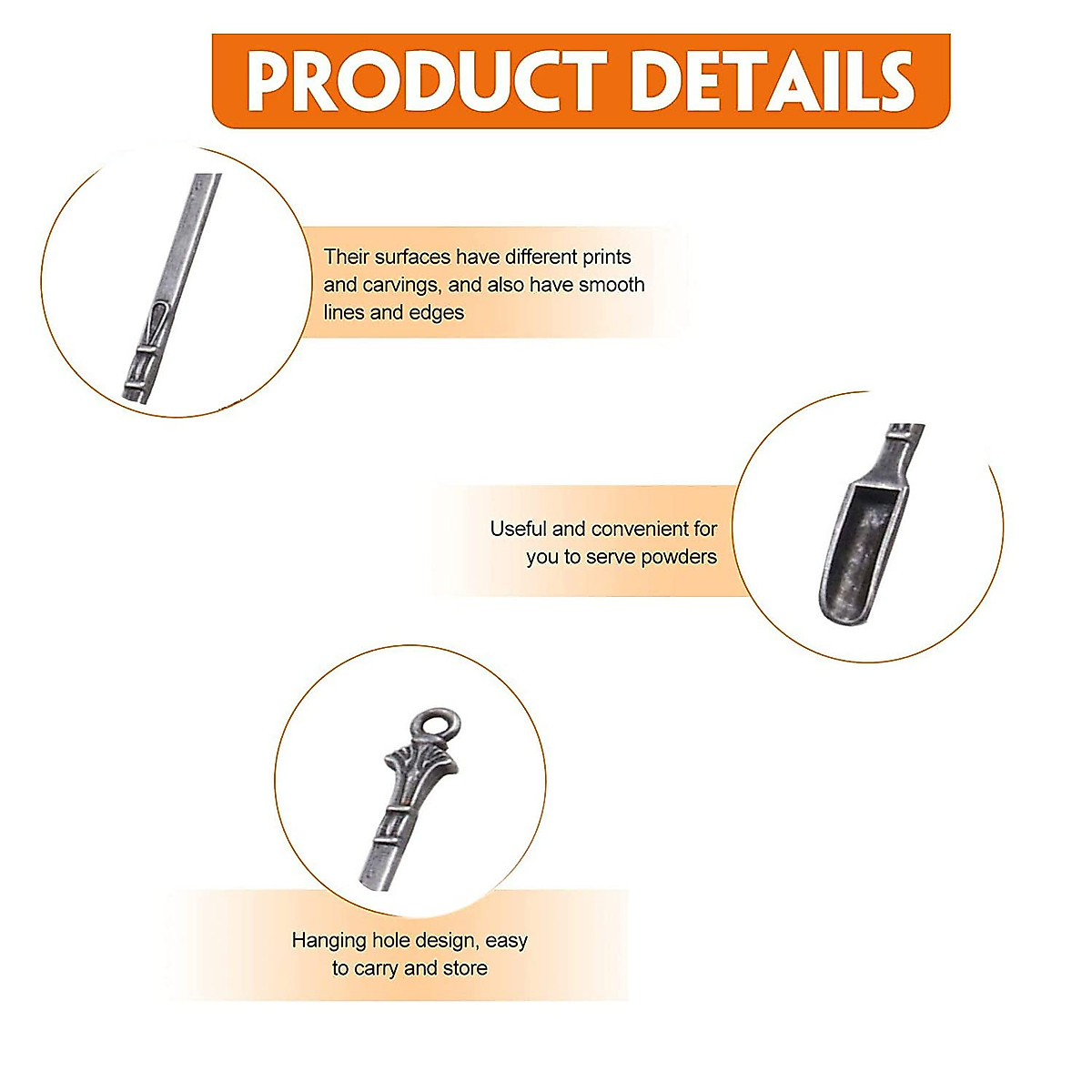 4Pcs Mini Snuff Spoon,Mini Shovel,Metal Scoop Shovel Medicine Spoon(Multicolor)