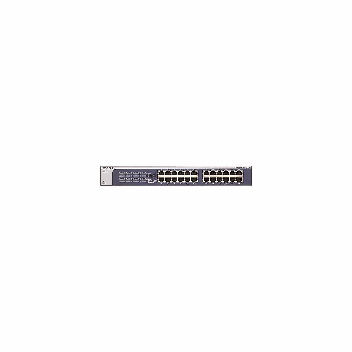 NETGEAR 24-Port Gigabit Ethernet Plus Switch (JGS524E) - Managed, Desktop or Rackmount, and Limited Lifetime Protection