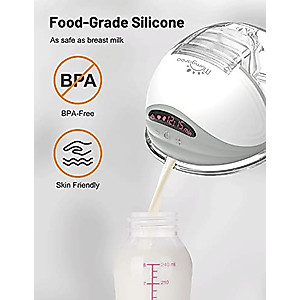 Mumgaroo Multifunctional Wearable Electric Breast Pump Hands Free, LED Display, 3 Modes & 12 Levels , Ultra-Quiet, Rechargeable, Portable , 2 Pack