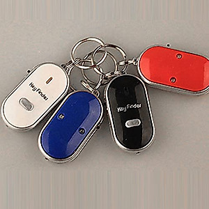 Utility Anti-Loss Device for Pet,Key Led Anti-Lost Key Finder Locator Key Ring Whistle Voice Control Key Ring Finder 1pc