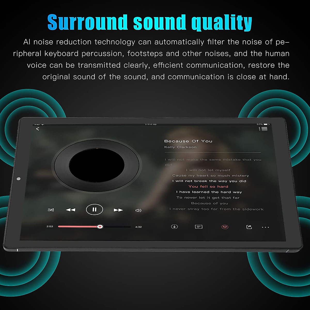 plplaaoo Android Tablet, 10.1 Inch Tablet MT6592 10 Core 5G WiFi for Android 12 6GB 128GB 200W 500W 1960x1080 8800mAh Black Callable Tablet 100‑240V, Supports Microsoft Office Software(US), androi