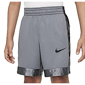 Nike Boy's Dry Shorts Elite Stripe (Little Kids/Big Kids) Smoke Grey/Black MD (10-12 Big Kid)