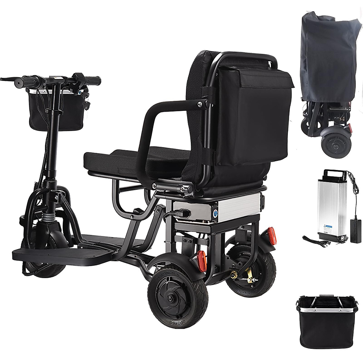 New Upgrade Folding Mobility Scooters, Lightweight Scooter Mobility for Adults, No Assembly Required, 20Miles Mobility Scooters for Adults, 3 Wheel Lightweight Mobility Scooter