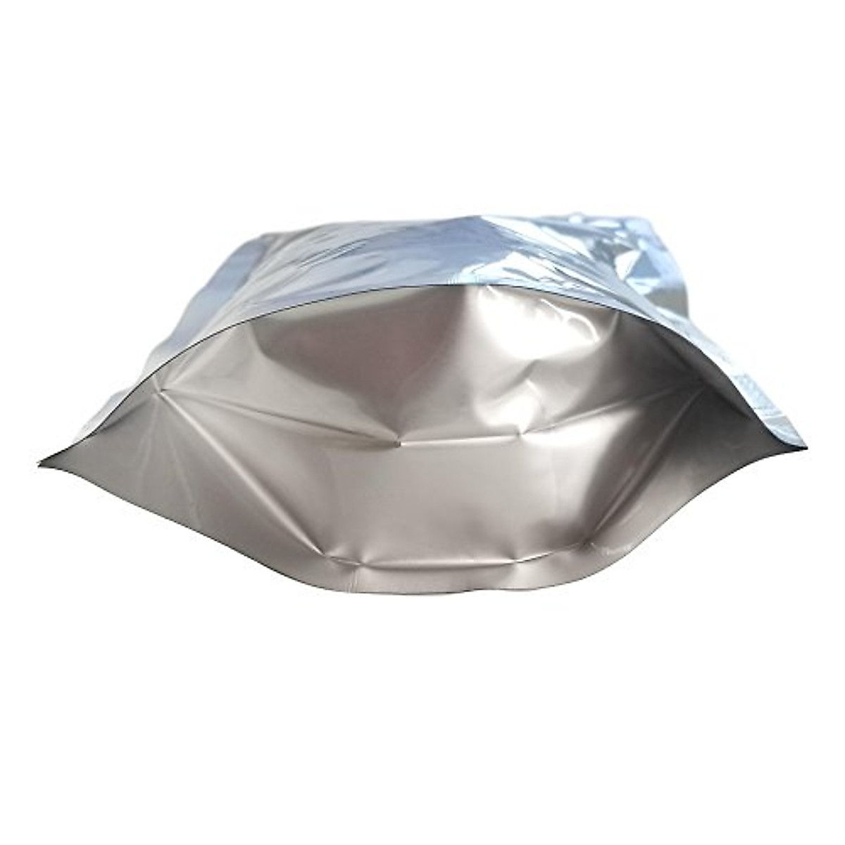 (50) - 8"x12"x4" Zip Seal Stand Up One Color Mylar Bag Gusseted Pouches - 5 mil Genuine Resealable Aluminum Foil-Lined Bag for Long Term Food, Grain, Baking, Coffee, Storage Container