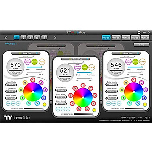 Thermaltake CL-F063-PL12SW-A Ventilateur Pure Plus RGB 12 TT 3 Pack - Black