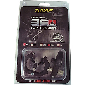 New Archery Products Quiktune 360 Full Capture Brushes Right Hand Arrow Rest for Bow Hunting, Black