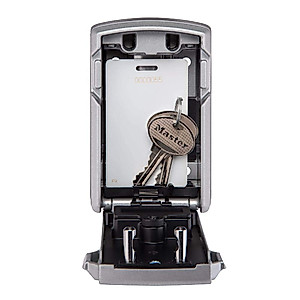 Master Lock Digital Lock Box for Keys with Code, Electronic Wall Mount Key Safe with Bluetooth Connection to iOS/Android App and Sharable Keypad Codes, 3-1/4 Inches Wide, ‎5441EC