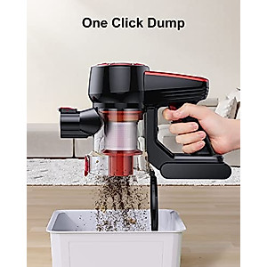 Cordless Vacuum Cleaner, WLUPLE Stick Vacuum Cleaner with 30KPA Powerful Suction, 400W Lightweight Handheld Vacuum with LED Display for Hardwood Floor Carpet Pet Car Cleaning (Hero 8)