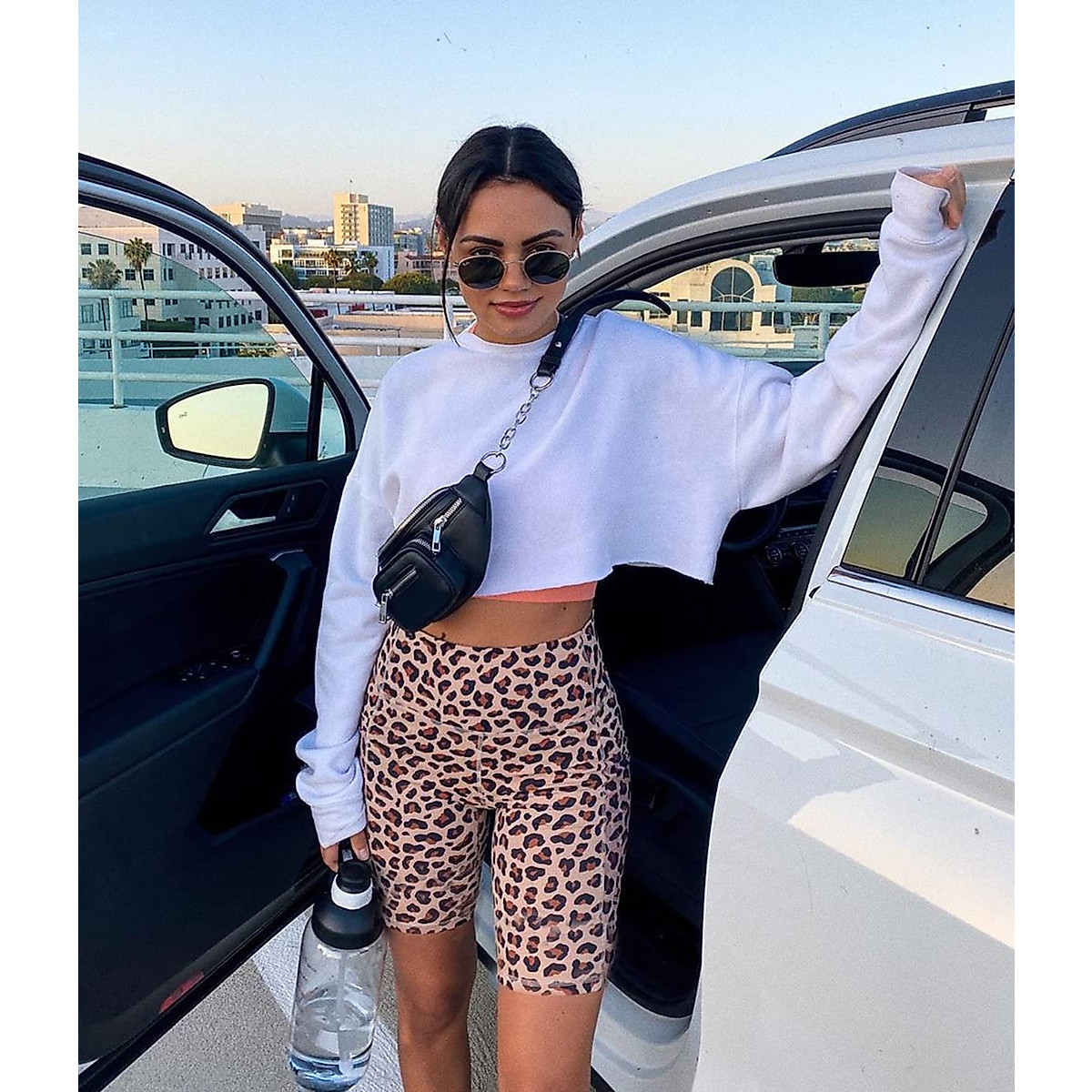 Diu Life 5 Pack High Waist Biker Shorts for Women - Buttery Soft 8" Womens Shorts for Workout, Yoga, Athletic