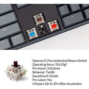 Keychron K10 Wireless Mechanical Keyboard with Gateron G Pro Brown Switch Aluminum Frame
