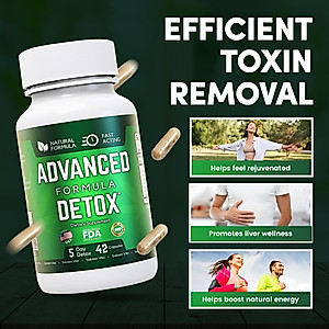 Salutem Vita Advanced Detox Cleanse, Natural Detox & Cleanse with Milk Thistle, Licorice Powder, and More, Body Cleanse Detox for Women and Men, 84 Capsules, 2 Pack