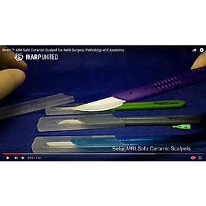 4-Pack Betor MRI Safe Ceramic Scalpel Knife #23 with Safety Cap Non-ferrous