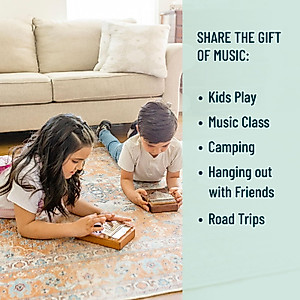 UNOKKI Kalimba 17 Key Thumb Piano with Ore Steel Tines, Includes Hard Case, Portable Mahogany Mbira with Instruction, Finger Covers & Tune Hammer, Gift for Kids, Adults, Men and Music Lovers (Cherry)