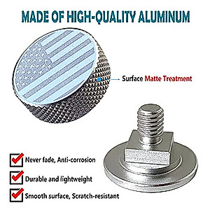 KAYBOO Welding Hood Pipeliner Helmet Fasteners-1Pair Silver Aluminum Helmet Pipeliner Headgear Replacement Parts Accessories Screws Flip Hood, Anti-Rust and Durable (Silver-gh)