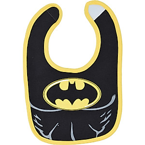 Warner Bros. Justice League Baby Boys 6 Pack Bibs Superman Batman Flash Aquaman Green Lantern