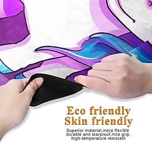GOODOLD Cute Unicorn Yoga Mat, 71 x 26 Inch Non-slip Yoga Mats Folding Travel Exercise Mat Indoor Outdoor Gym Pilates with Storage Bag for Women Men