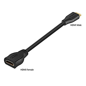 4K HDMI Extension Cable 1FT (2 Pack),Anbear High Speed 4K@60HZ HDMI Extender (Male to Female) Compatible for Xbox One S 360, PS5, PS4, Roku TV Stick, Blu Ray Player