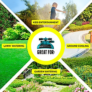 Segomo Tools 360 Degree Automatic Rotating Garden Sprinkler | Lawn Sprinkler | Yard Sprinkler | Sprinklers for Yard | Rotating Sprinkler | Rotating Sprinklers for Yard - GS360