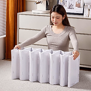 HMA Pro 6-Tier Foldable Plastic Shoe Organizer, Max Shoe Size 13, Transparent, Contemporary Style, Easy Setup, Bedroom