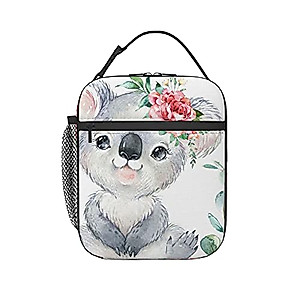 Floral Tree Animal Koala Lunch Bag Tote Bag Lunch Bags For Women/Man'S Lunch Box Insulated Lunch Container