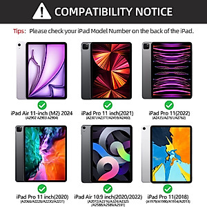 Keyboard Case for iPad Air 11 inch (M3 2025 / M2 2024) & iPad Pro 11 inch (4th/3rd/2nd/1st) Gen - Magnetic Detachable Bluetooth Keyboard with Pencil Holder for 10.9" iPad Air 4th/5th Gen (Black)