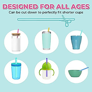 Reusable Silicone Drinking Straws 15 Pack, Heart Shaped Straws with 2pcs CLeaner Brushes for Smoothies Tumblers Cocktail MilkShake, DishWasher Safe