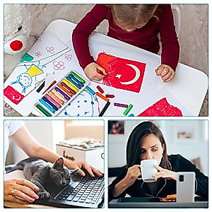 PATIKIL Laptop Bed Tray Table, 23.6"x15.7", Foldable Lap Desk with Storage Drawer, Adjustable Bed Desk for Laptop Bed Working, Eating, Writing, Gaming, Drawing, Grey