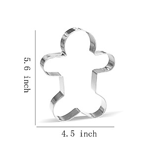 Giant Christmas Cookie Cutter Set - 5 Piece - Stainless Steel