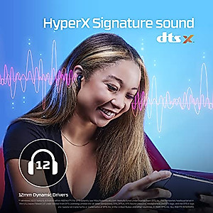 HyperX Cloud Mix Buds - True Wireless Earbuds, Low Latency 2.4GHz Gaming Mode, Bluetooth Compatible, Long-Lasting Battery, 12mm Drivers, 3 Silicone Ear Tip Sizes, DTS Headphone:X