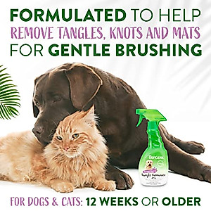 TropiClean Sweet Pea Cat & Dog Detangler Spray Dematting | Dog Conditioner Spray Derived from Natural Ingredients | Made in the USA | 16 oz.