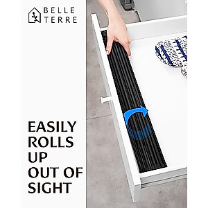 Large Dish Drying Rack for Kitchen Sink - Over Sink Dish Drying Rack to Dry Dishes & Drain Items - Modern & Stylish Dish Rack Set with Extra Side Tray - Space-Saving Roll-Up Counter Drainboard - Black