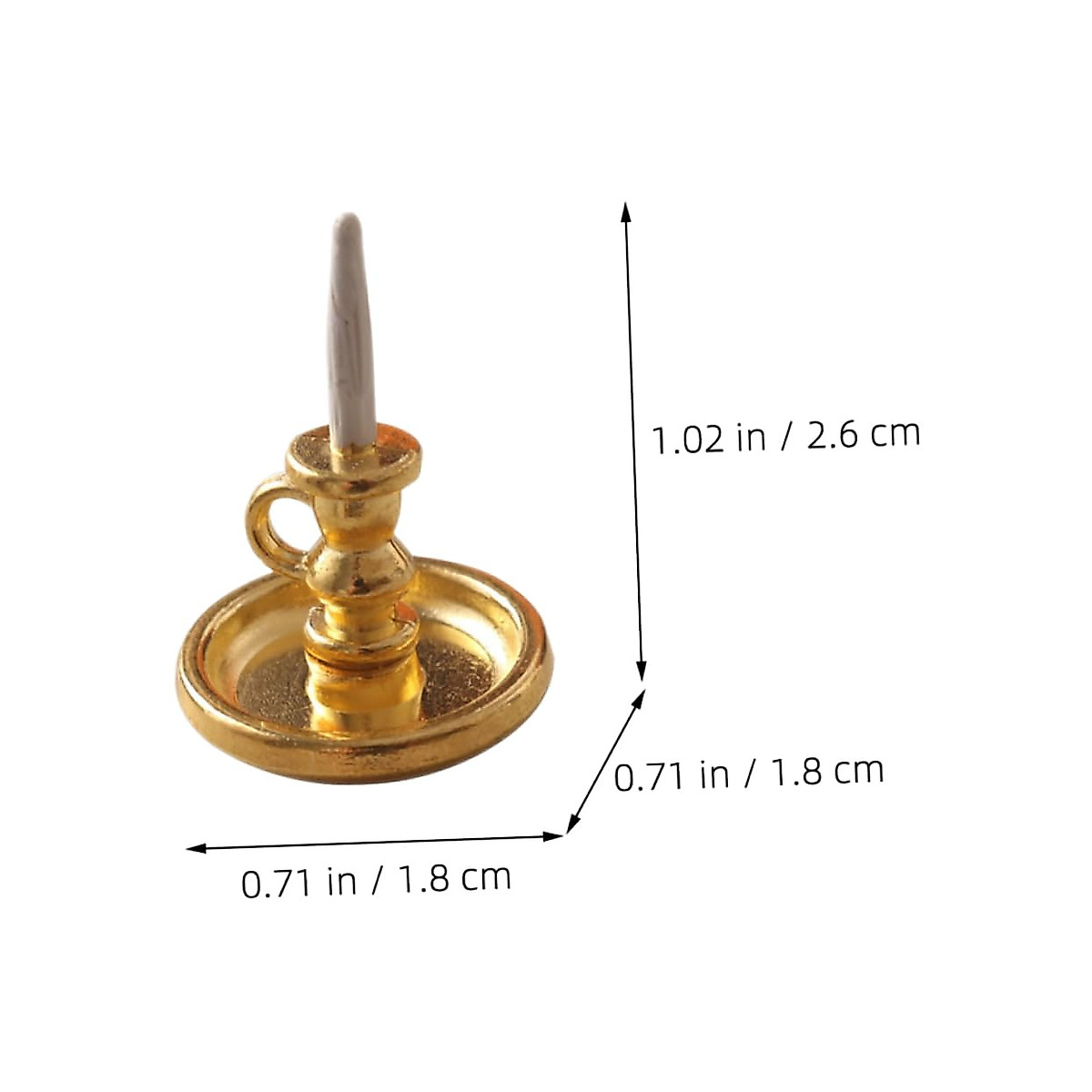BESPORTBLE Mini Candlestick Decor Candle Holder Home Decor Doll House Candlestick Models Creative Mini Decor Mini House Decor Doll House Prop Mini Accessory Realistic Miniature Decor Alloy