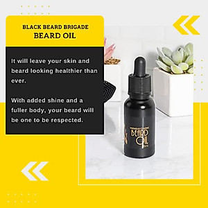 Yulaw Naturals Black Beard Brigade Premium Classic Beard Oil for Men - All Natural Ingredients Beard Growth Oil Conditioner - Softens & Strengthens Beard and Mustache - 30ml