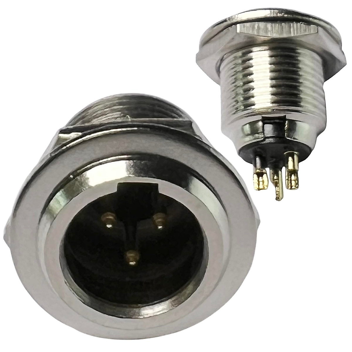 CESS 3-Pin Mini XLR Cable Male Connector Adapter for Mic Microphone - Mini XLR Socket,3 Pin (2 Pack)