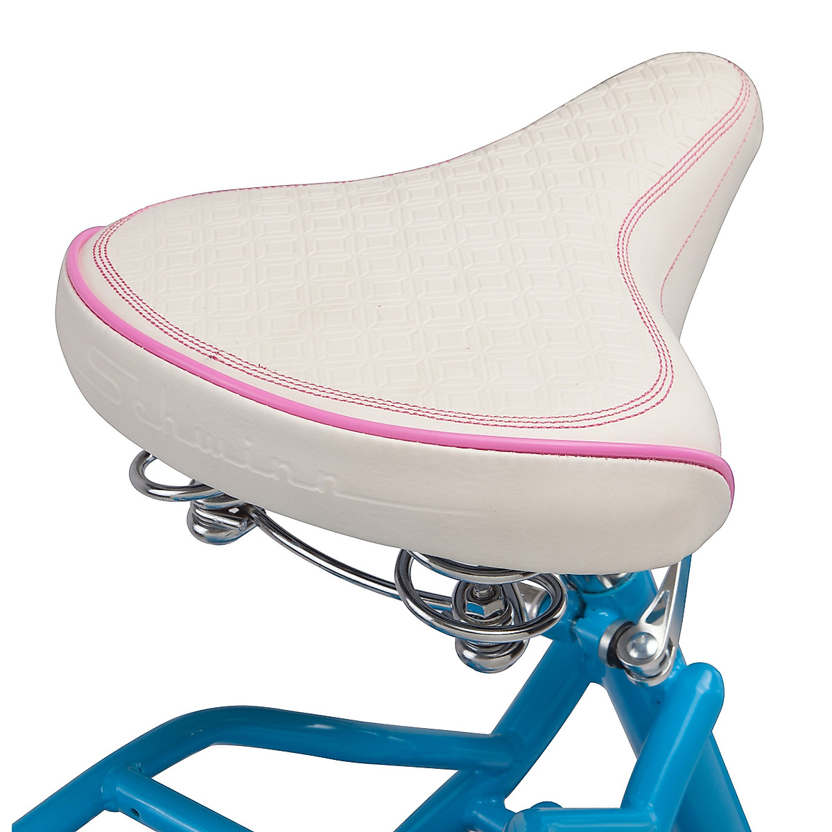 Schwinn Baywood Beach Cruiser Bike for Men Women, Ages 8 Up or Rider Height 4'8"-5'6", 24-Inch Wheels, Single Speed, Rear Cargo Rack, Bright Blue