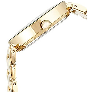 Anne Klein Women's AK/1362GNGB Diamond-Accented Gold-Tone Bracelet Watch