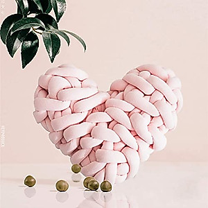 TESICA Knot Pillows Home Office Sofa Garden Decor Pillows 11inch Lumbar Cushion Throw Pillow for Living Room Bedroom Car (Pink)