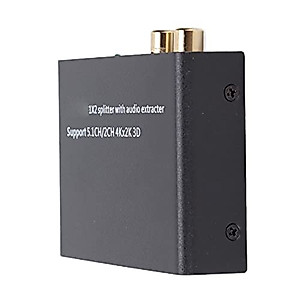 Audio Converter, DAC Chip Black Easy To Install Iron Box 4K HD Multimedia Interface Splitter for HDTV