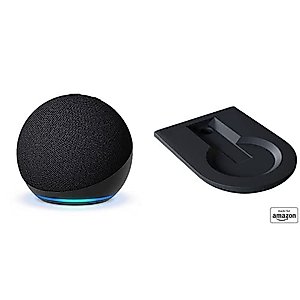 All-new Echo Dot (5th Gen, 2022 release) Bundle. Includes Echo Dot (5th Gen, 2022 release) | Charcoal & the Made For Amazon Wall Mount | Black
