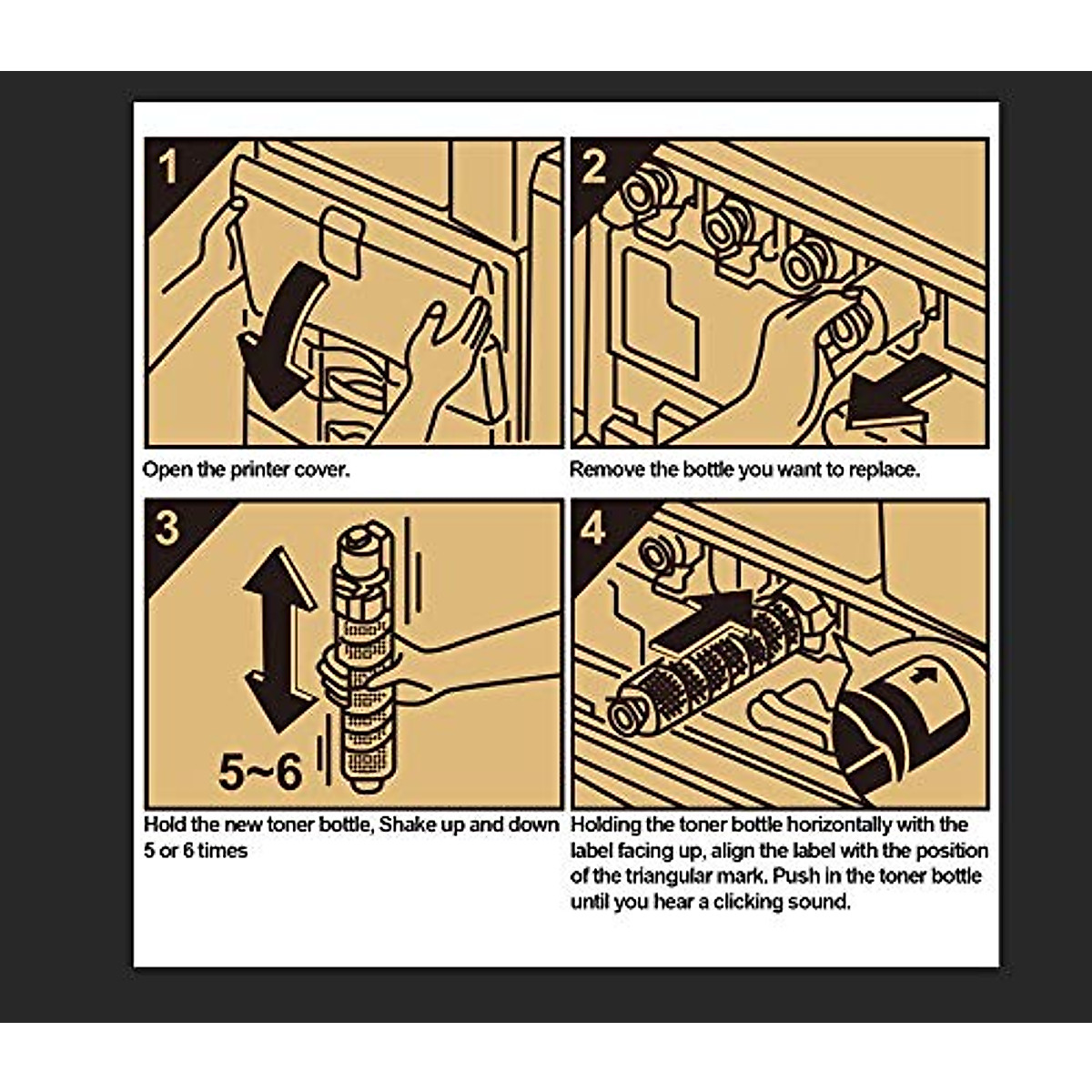 Weemay Compatible SP C430A C440DN Toner Cartridge Replacement for Ricoh 821105 821106 821107 821108 for Ricoh Aficio SP C430A C440DN C430DN C431DNHT C431DNHW (Black, Cyan, Magenta, Yellow, 4 Pack)